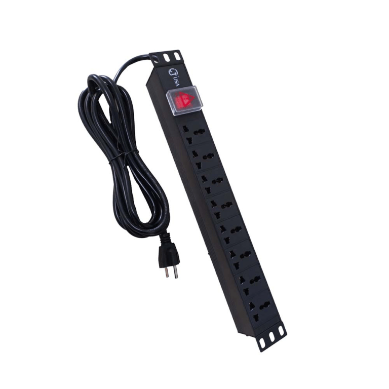 Power rack Regleta 8 Tomas universales 15A 220-250VAC 1RU 19" LT-PDU ...